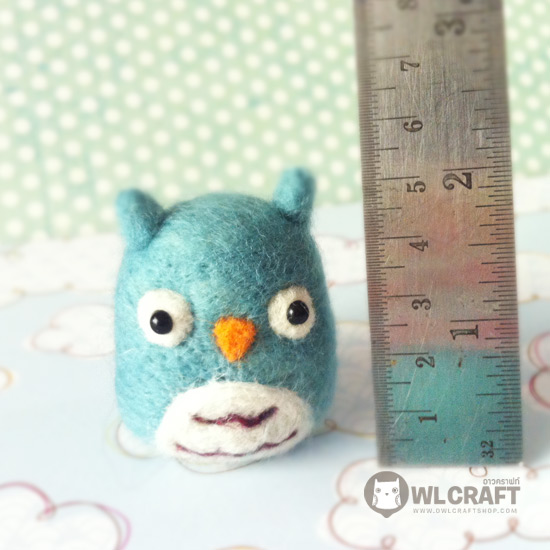 Lovely Blue Mint Owl Needle Felt 5 Cm Tall on Luulla