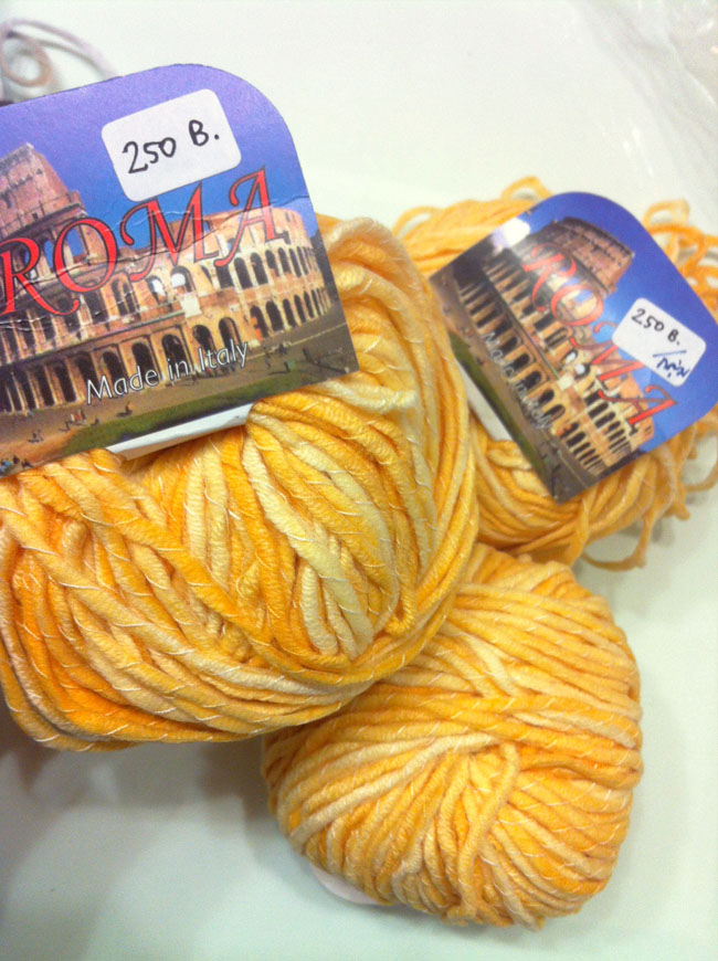- 3 Balls X Roma Italy Yarn 50%cotton 50% Acrylic (yellow) on Luulla