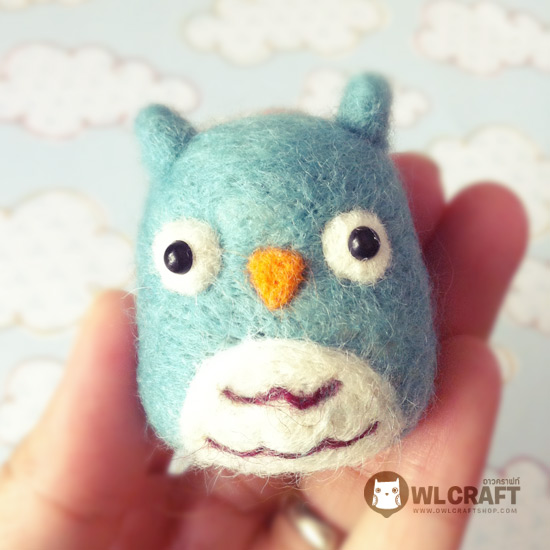 Lovely Blue Mint Owl Needle Felt 5 Cm Tall on Luulla