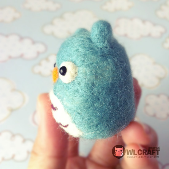 Lovely Blue Mint Owl Needle Felt 5 Cm Tall on Luulla