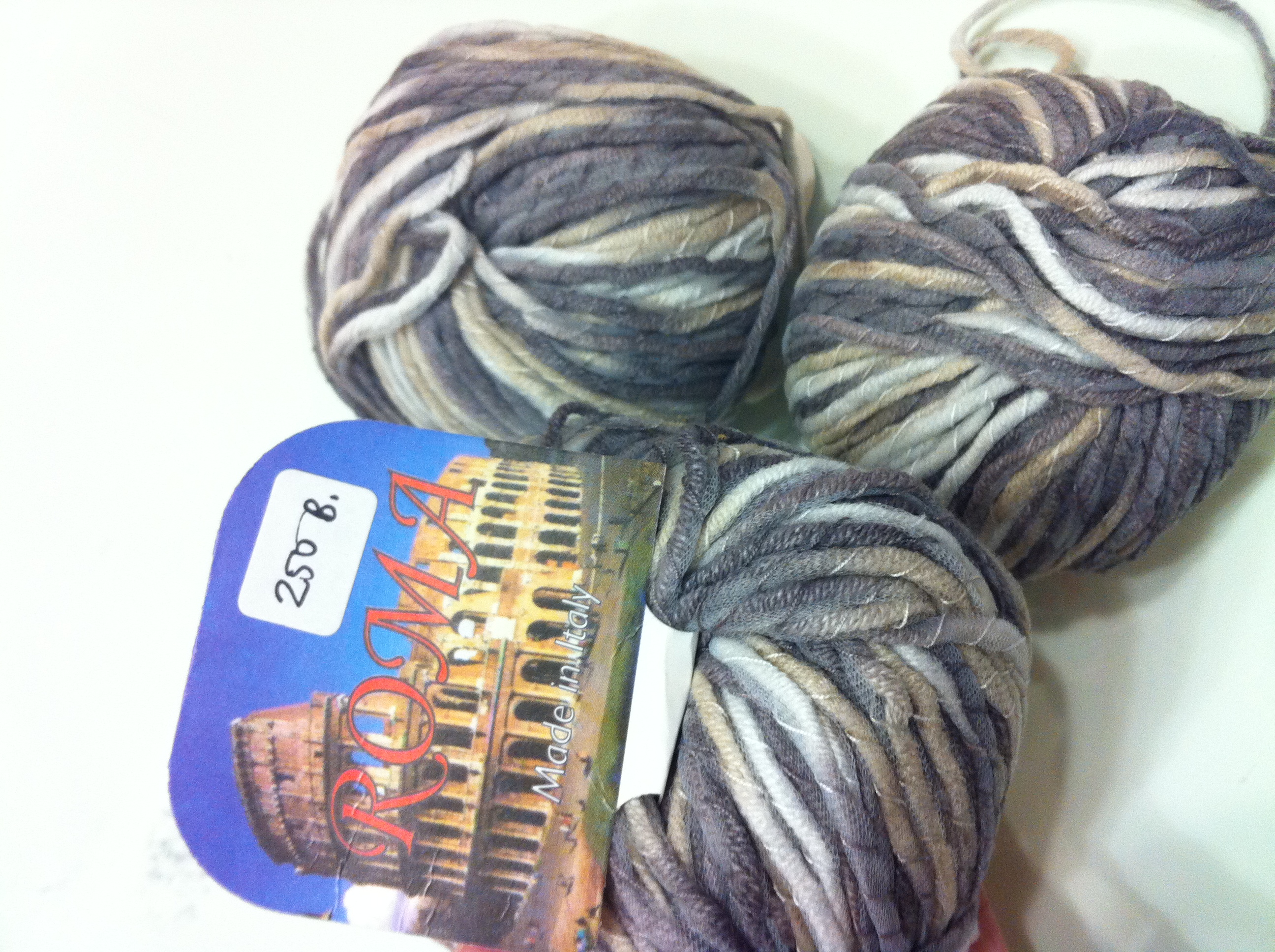 - 3 Balls Roma Italy Yarn 50%cotton 50% Acrylic (grey) on Luulla